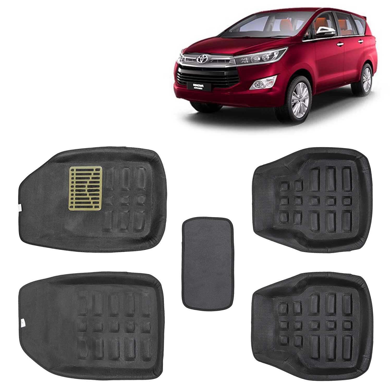KINGSWAY® 4D Car Floor Foot Mats Compatible with Toyota Innova Crysta ...