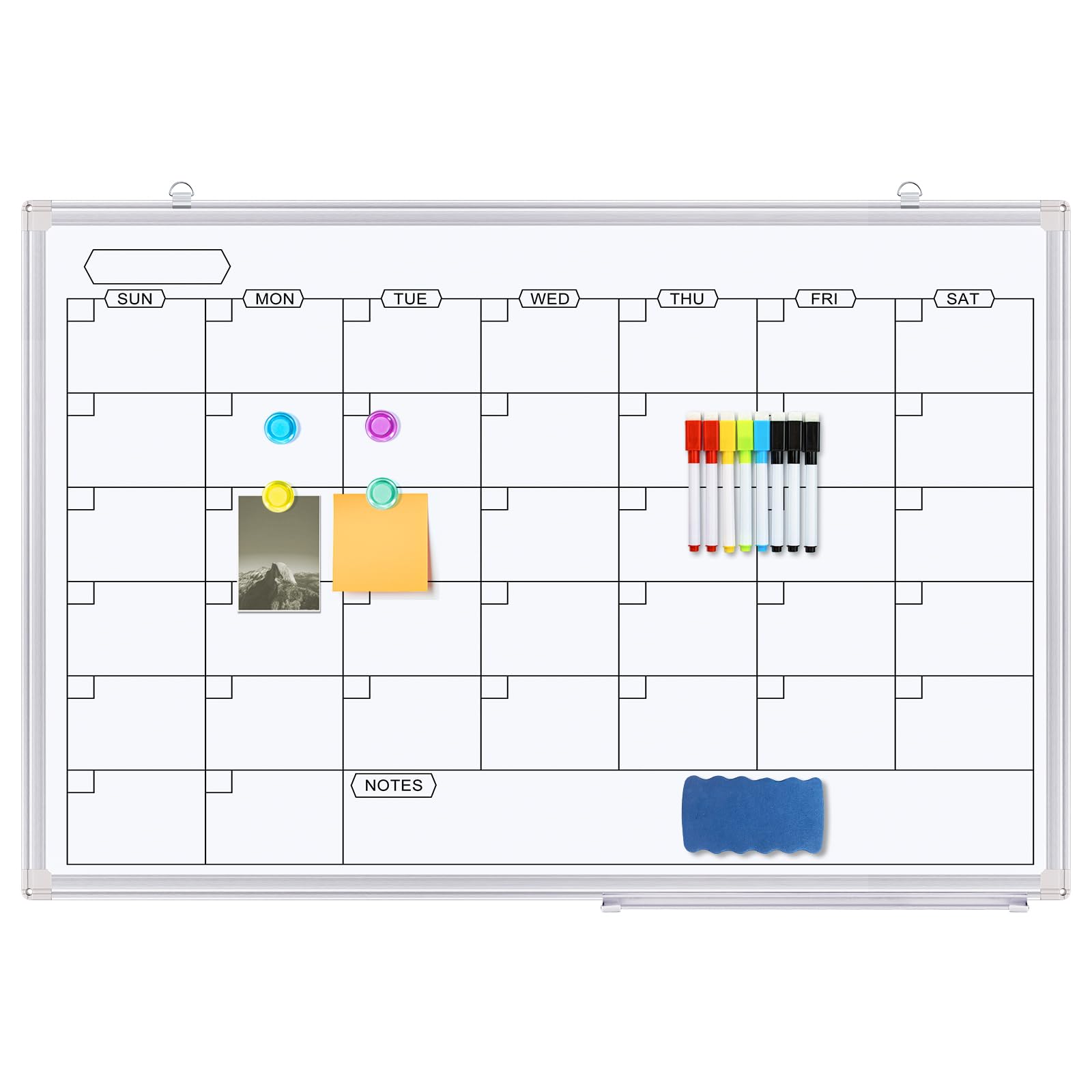 Amazon.com : Dry Erase Calendar Whiteboard for Wall, 36 x 24 Inches ...