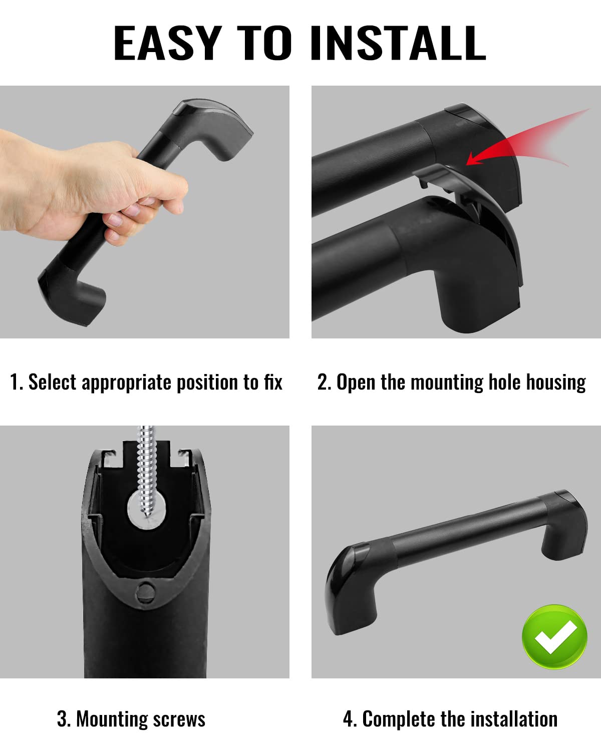 Snapklik.com : OCHIKI Aluminium Alloy Grab Handles For Golf Cart Camper ...