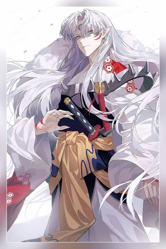 POSTERDADDY Inuyasha Sesshomaru Lan Ge Zi Single Long Hair Tall Matte ...