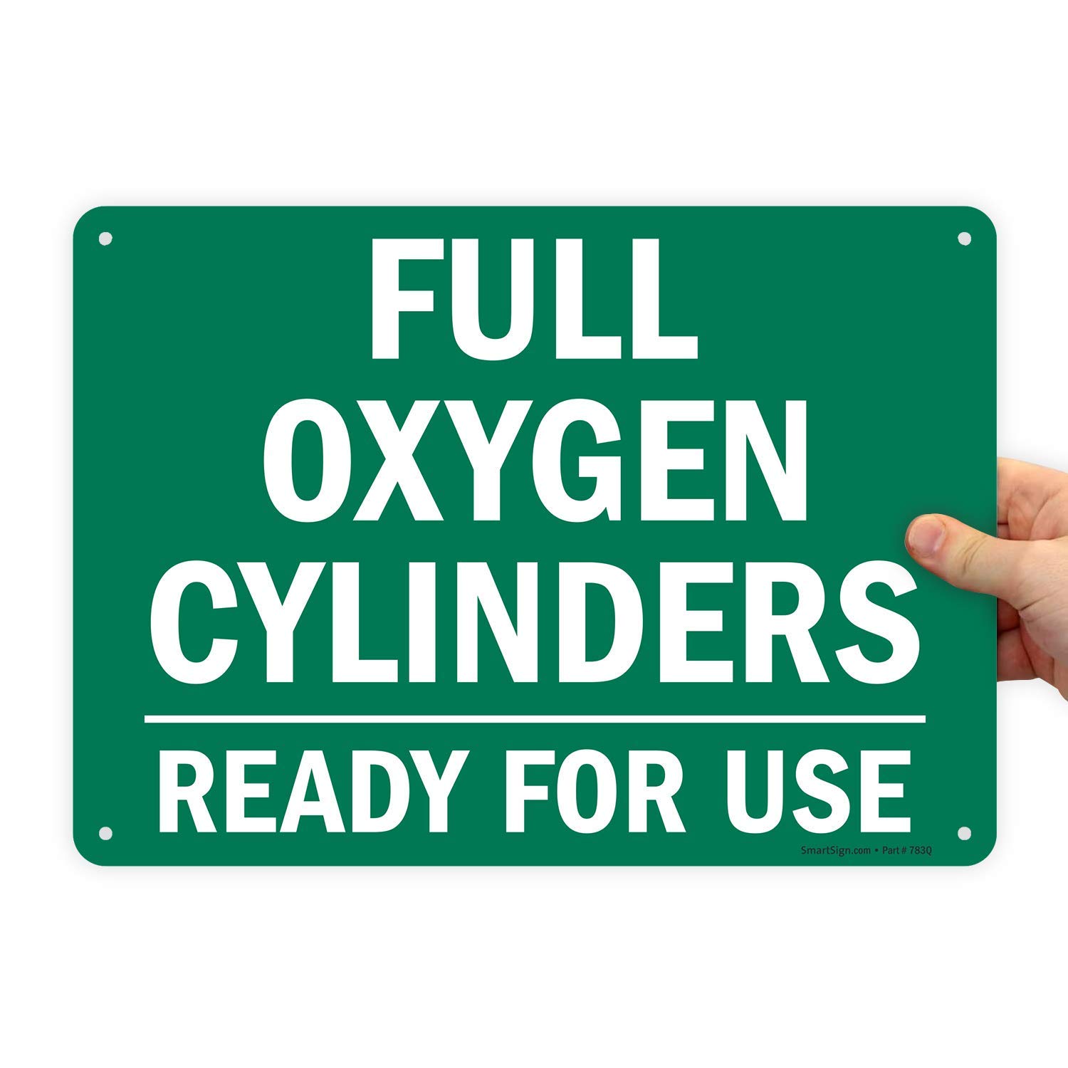 Amazon.com: SmartSign-S-2058-Pl "Full Oxygen Cylinders - Ready For Use ...