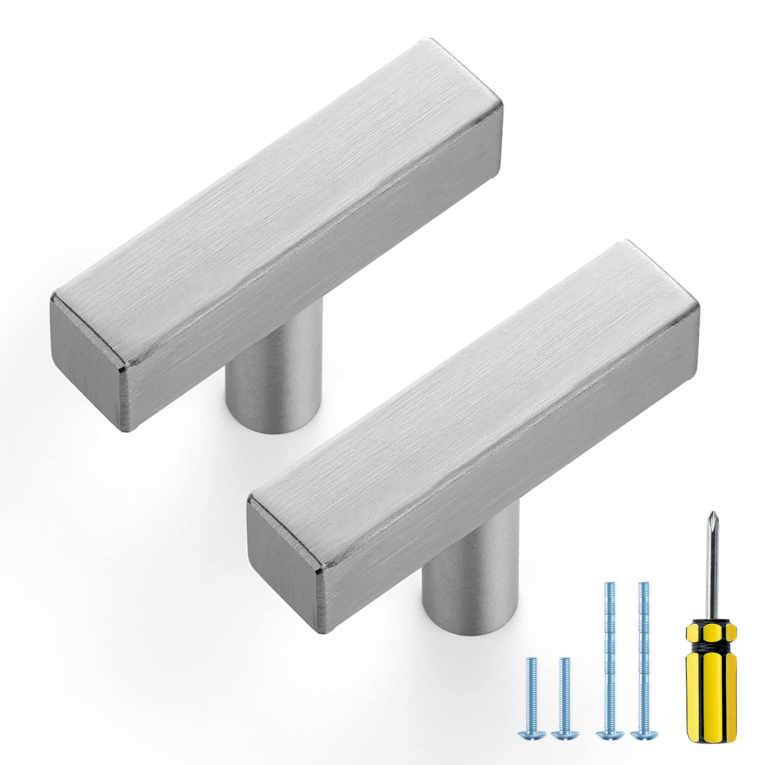 Snapklik.com : Brushed Nickel Cabinet Handles 20 Pack Satin Nickel ...