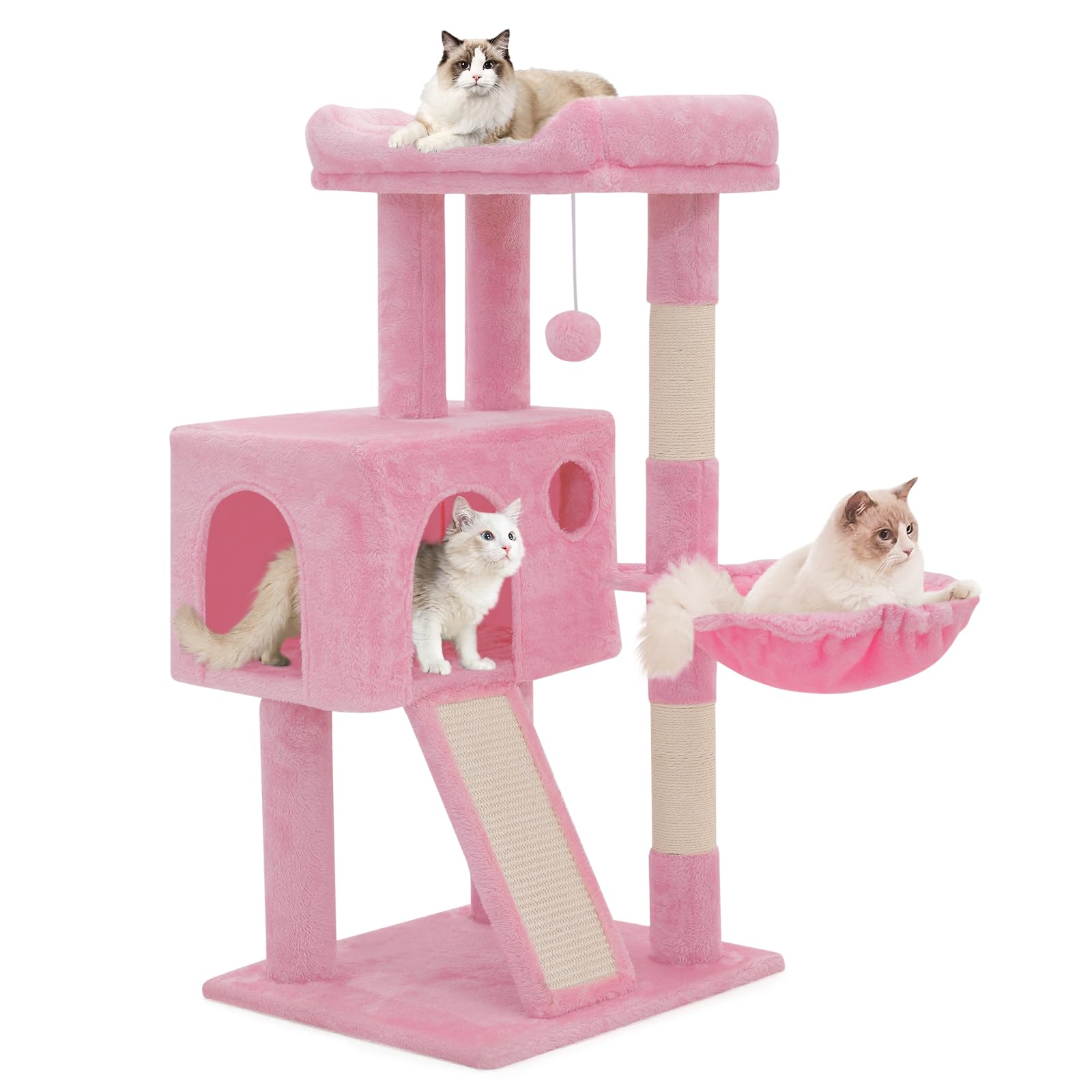 Amazon.com : MoNiBloom Cat Tree, 36 Inch Cat Tree Tower with Cat Condo ...