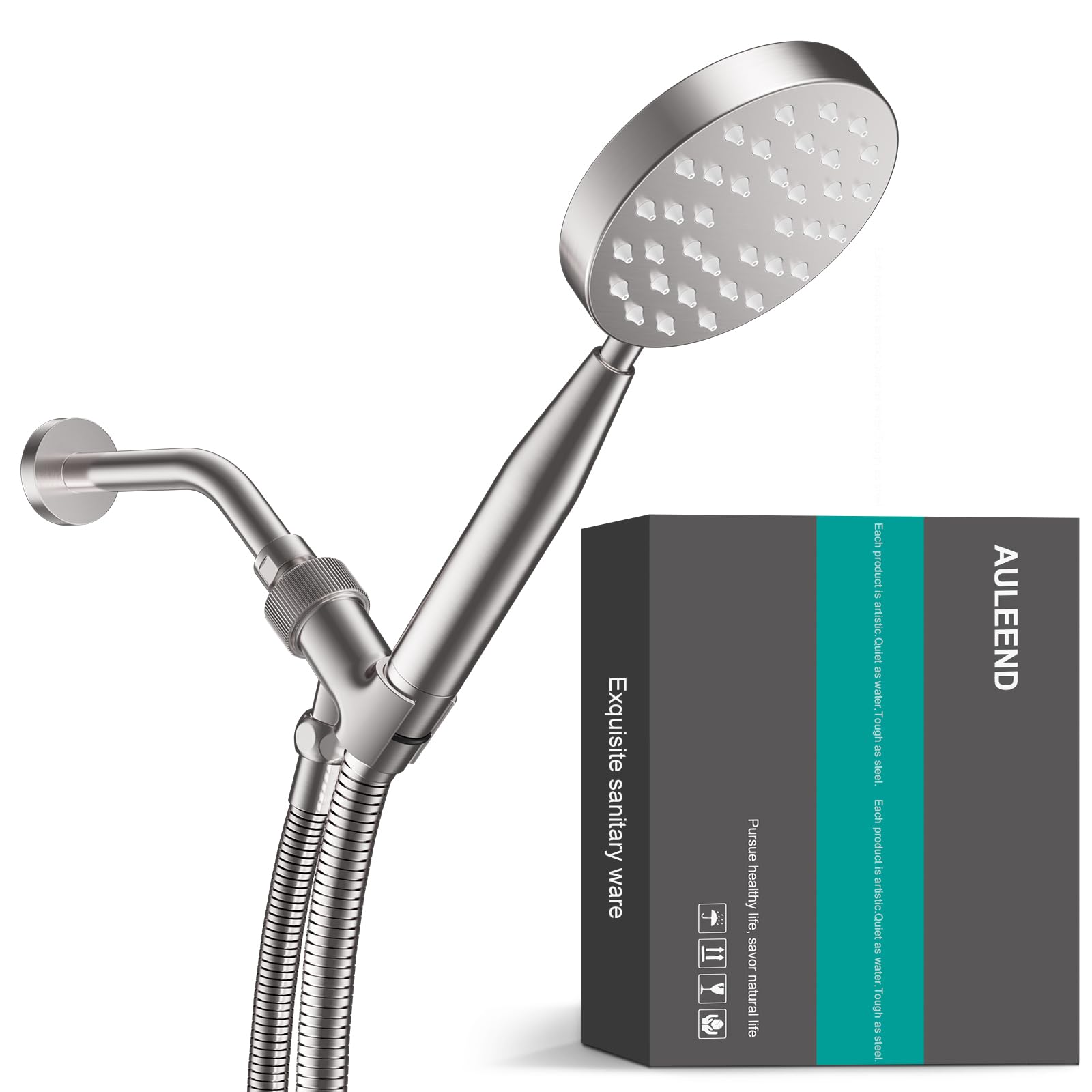 Snapklik.com : AULLEND All Metal(Solid Brass) Handheld Shower Head Set