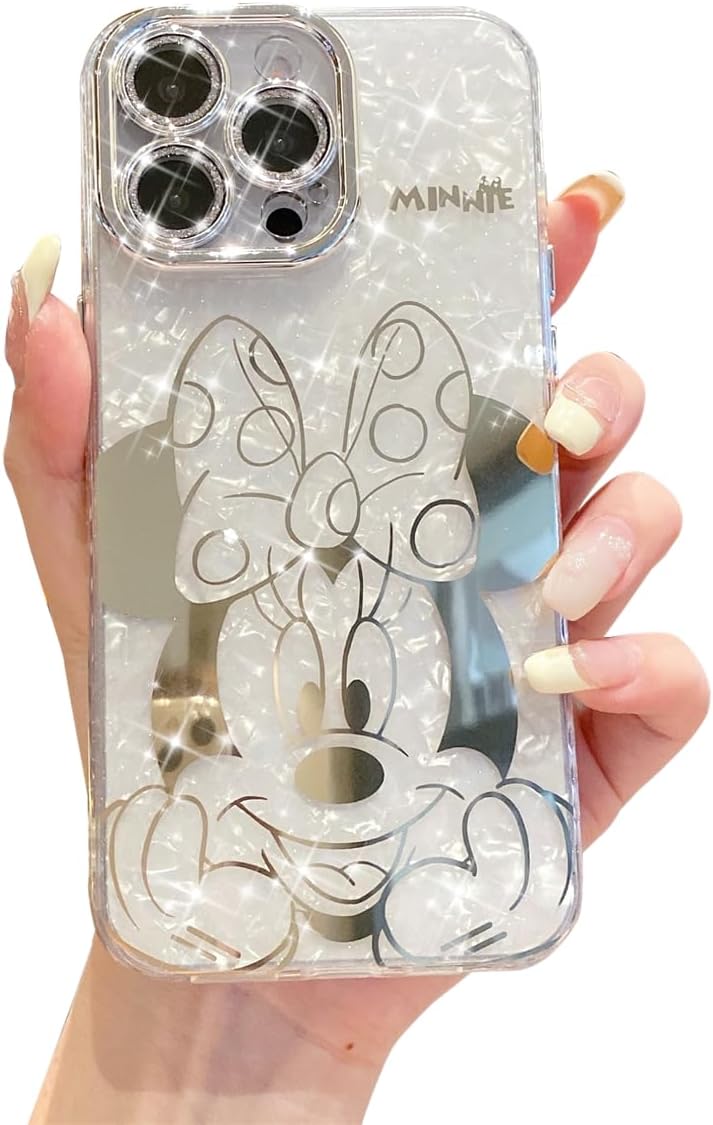 Amazon.com: YOUWUMA for iPhone 15 Pro Max 6.7“ Case Sparkle Lens Cute ...