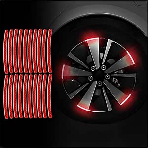 Amazon.com: 20PCS Reflective Car Wheel Decorative Stripe Stickers ...