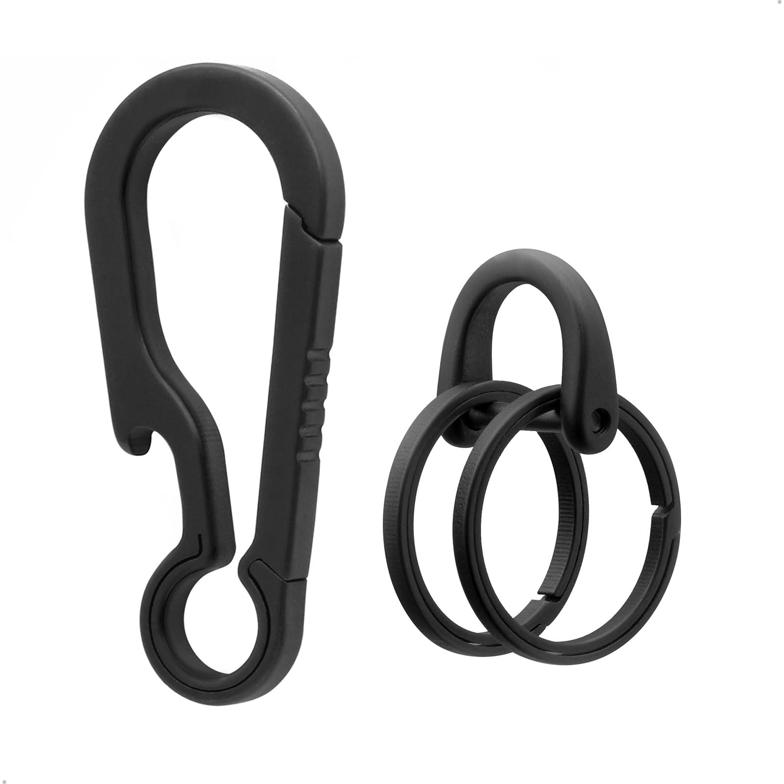 Amazon.com: PJYTAC Titanium Keychain Carabiner with Side-pushing Key ...