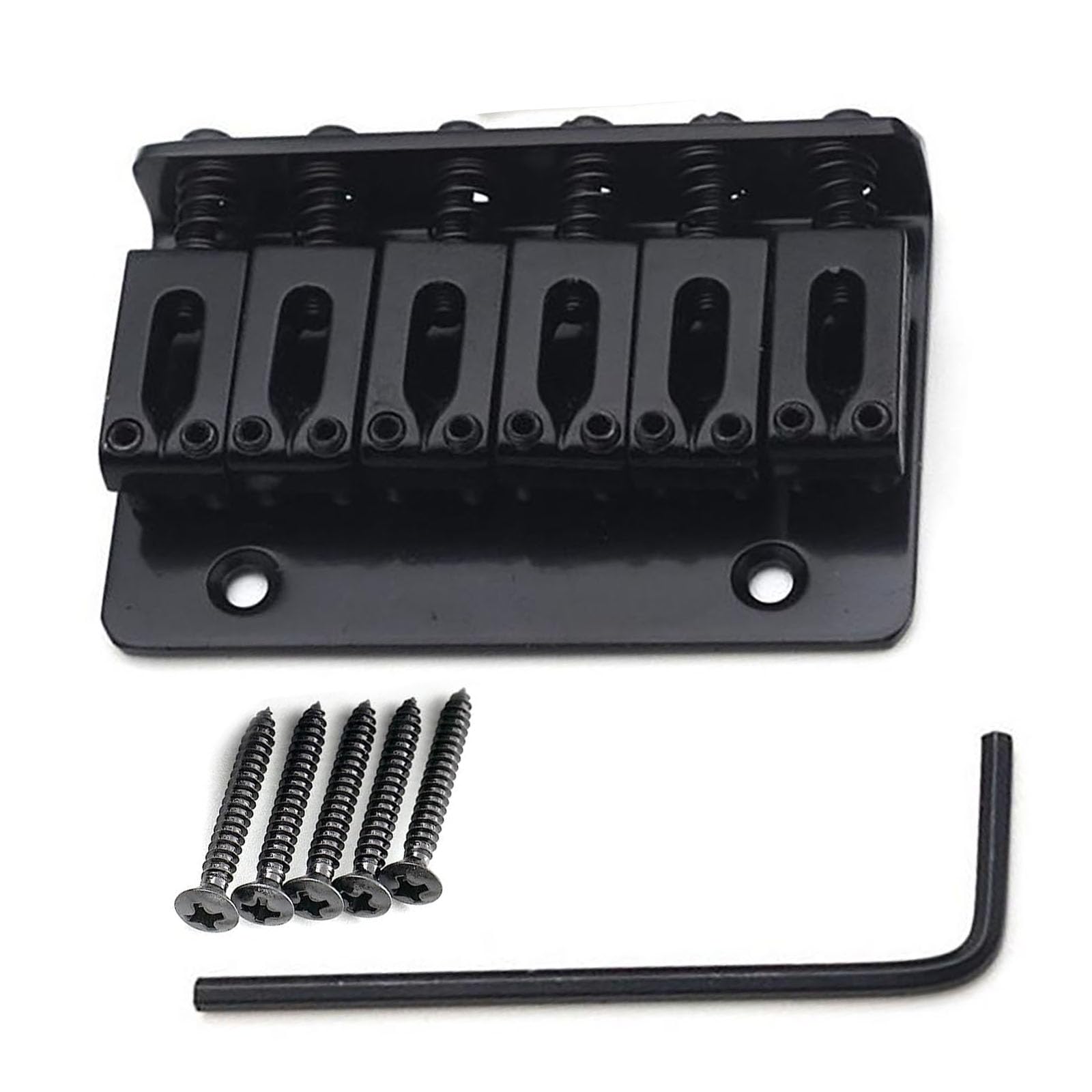 Amazon.com - Fixed Hardtail Guitar Bridge Top Load Bridge for 6 String ...