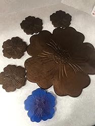 ORNOOU 6 Pieces Large Silicone Flower Coaster Resin Casting Making Mold Resin Coaster Molds ...