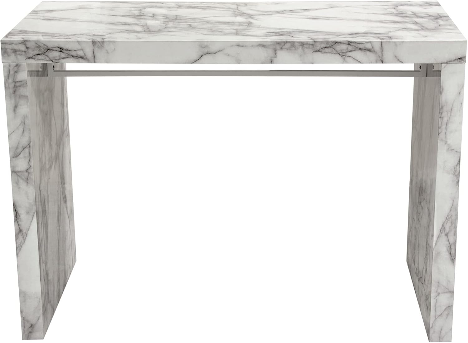 Amazon.com: Icon Faux Marble Waterfall Bar Height Table by Diamond Sofa ...