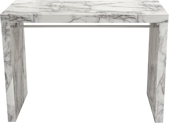 Amazon.com: Icon Faux Marble Waterfall Bar Height Table by Diamond Sofa ...
