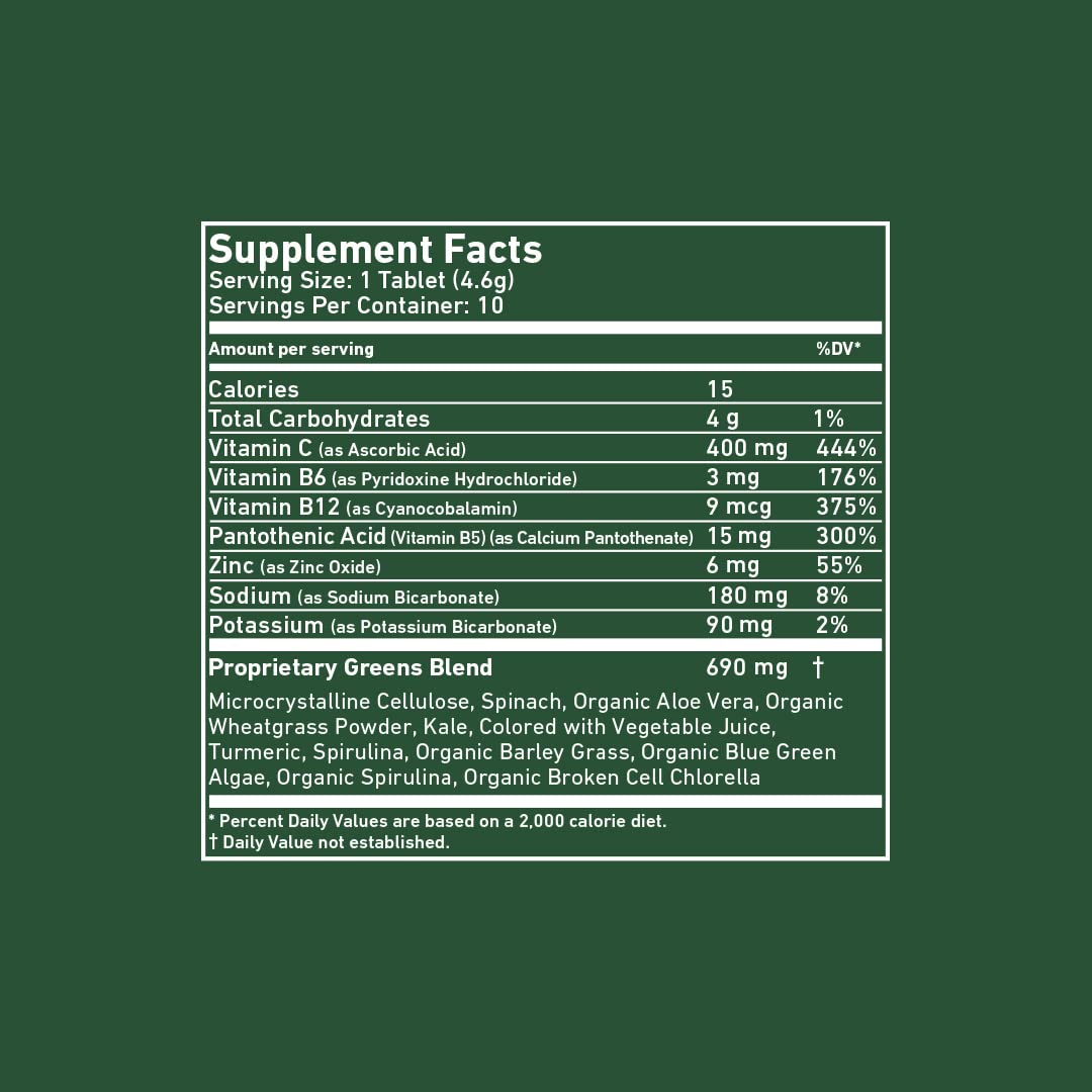 8Greens Immunity and Energy Fizzy Tablets - Packed with 8 Powerful ...