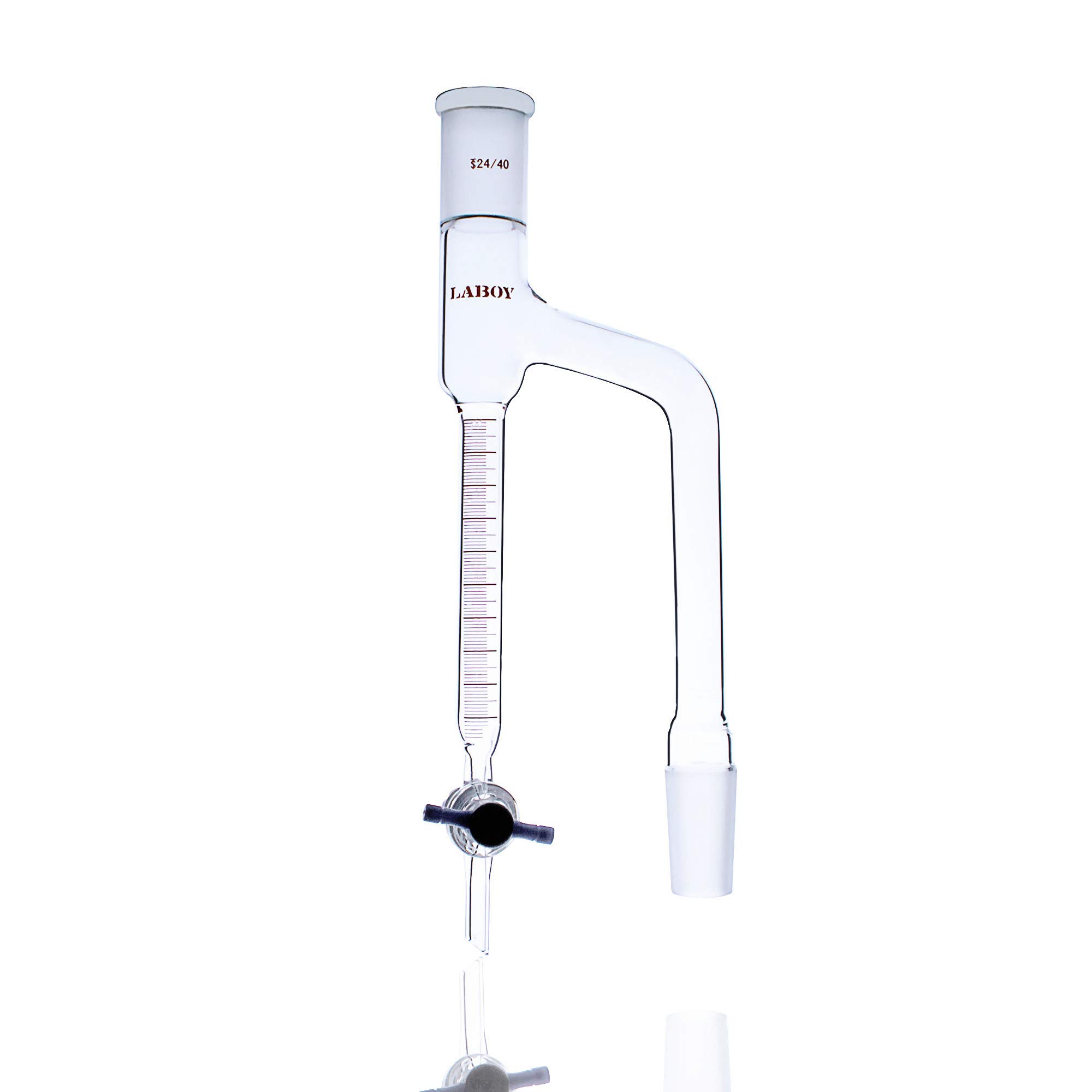 Laboy Glass Dean Stark Receiver Head Apparatus Trap Graduated 20ml with ...