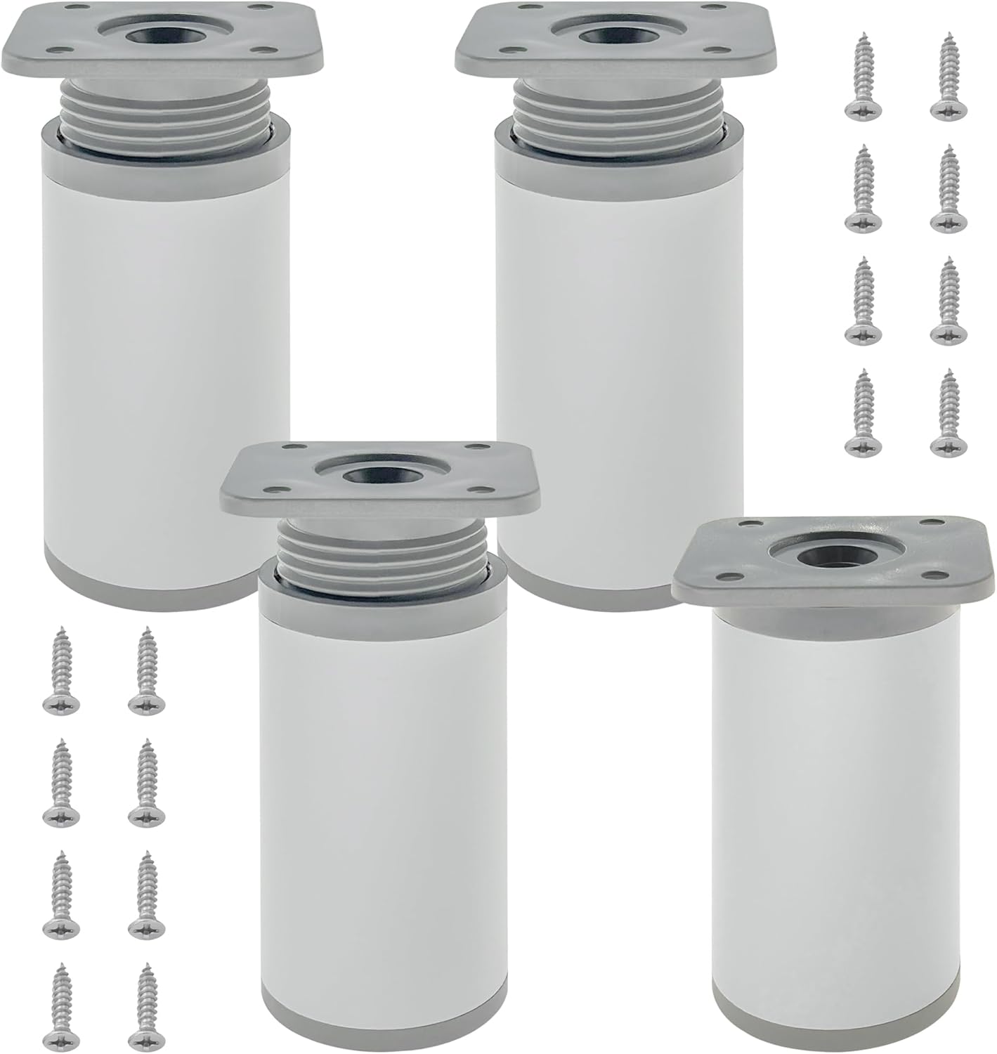 DDHOMIN 4 PCS Adjustable Cabinet Legs,ABS Plastic Furniture Feet for ...