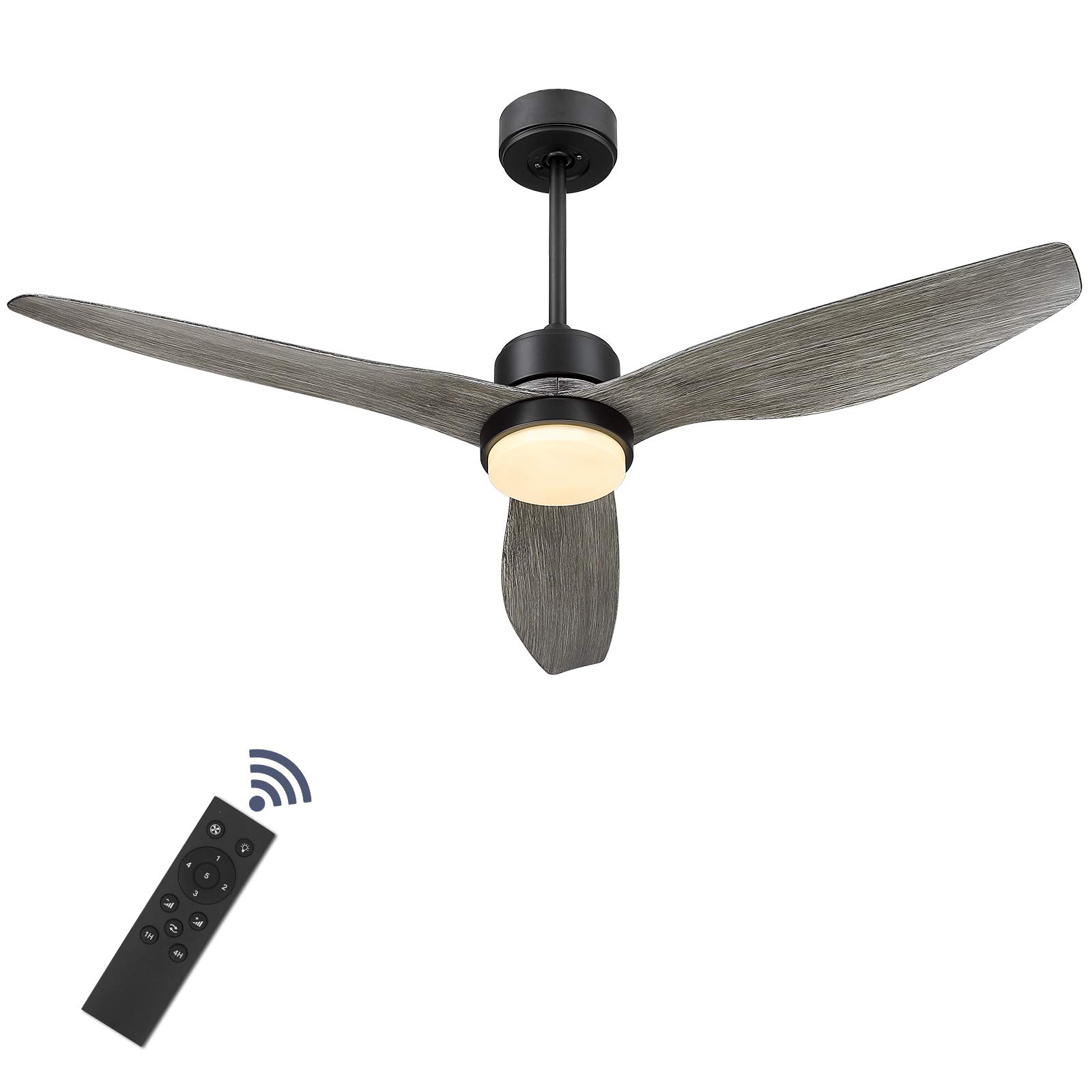 Buy YOUKAIN Modern Ceiling Fan, 52 Inch Farmhouse Ceiling Fan with LED ...