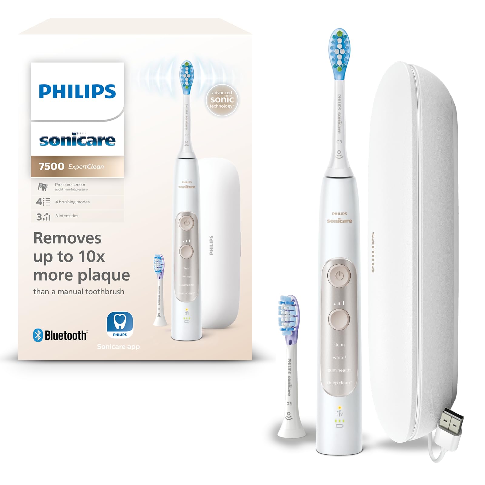 Philips Sonicare ExpertClean 7500 elektrische Zahnbürste ...