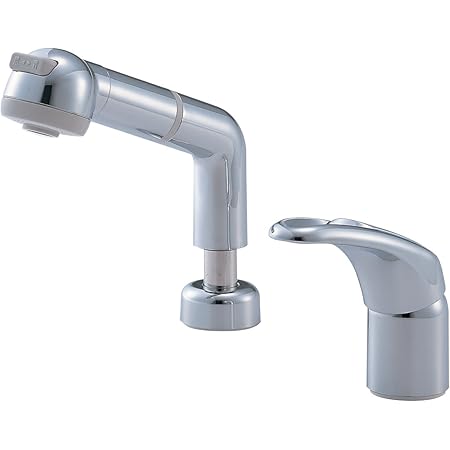 Amazon | SANEI 洗面用 シングルスプレー混合栓 洗髪用 エコ 節約 引き出しホース K37610EJV-13 | 洗面水栓