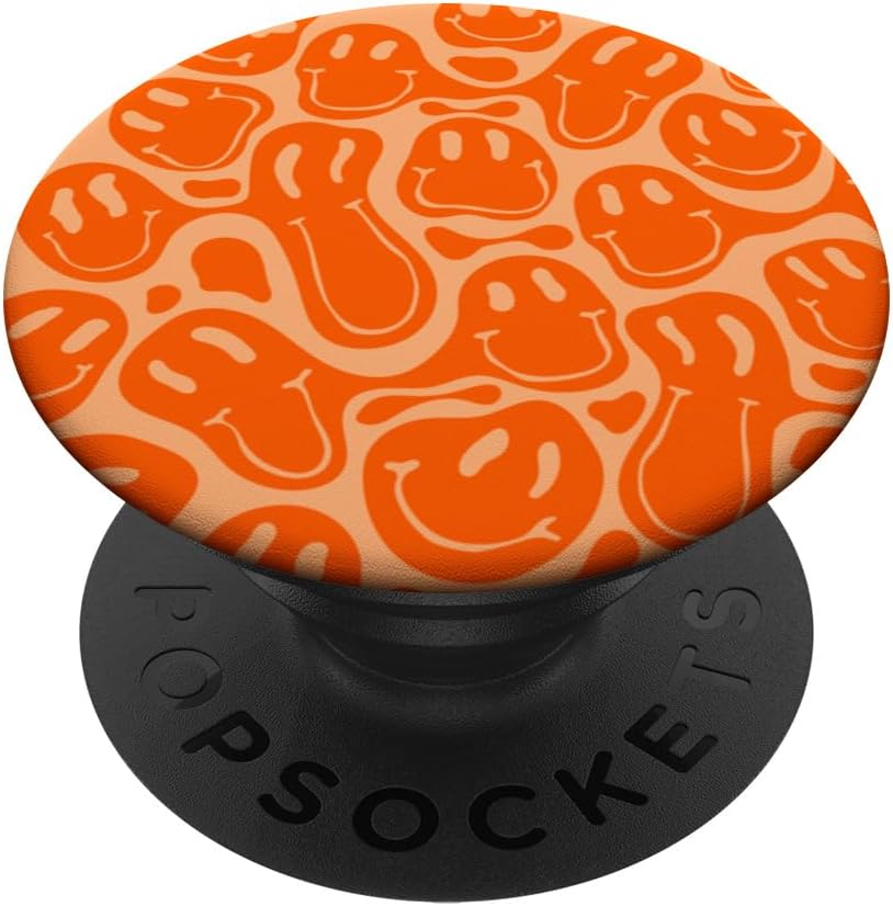 Amazon.com: Gray Dripping Smile Face PopSockets Adhesive PopGrip : Cell ...