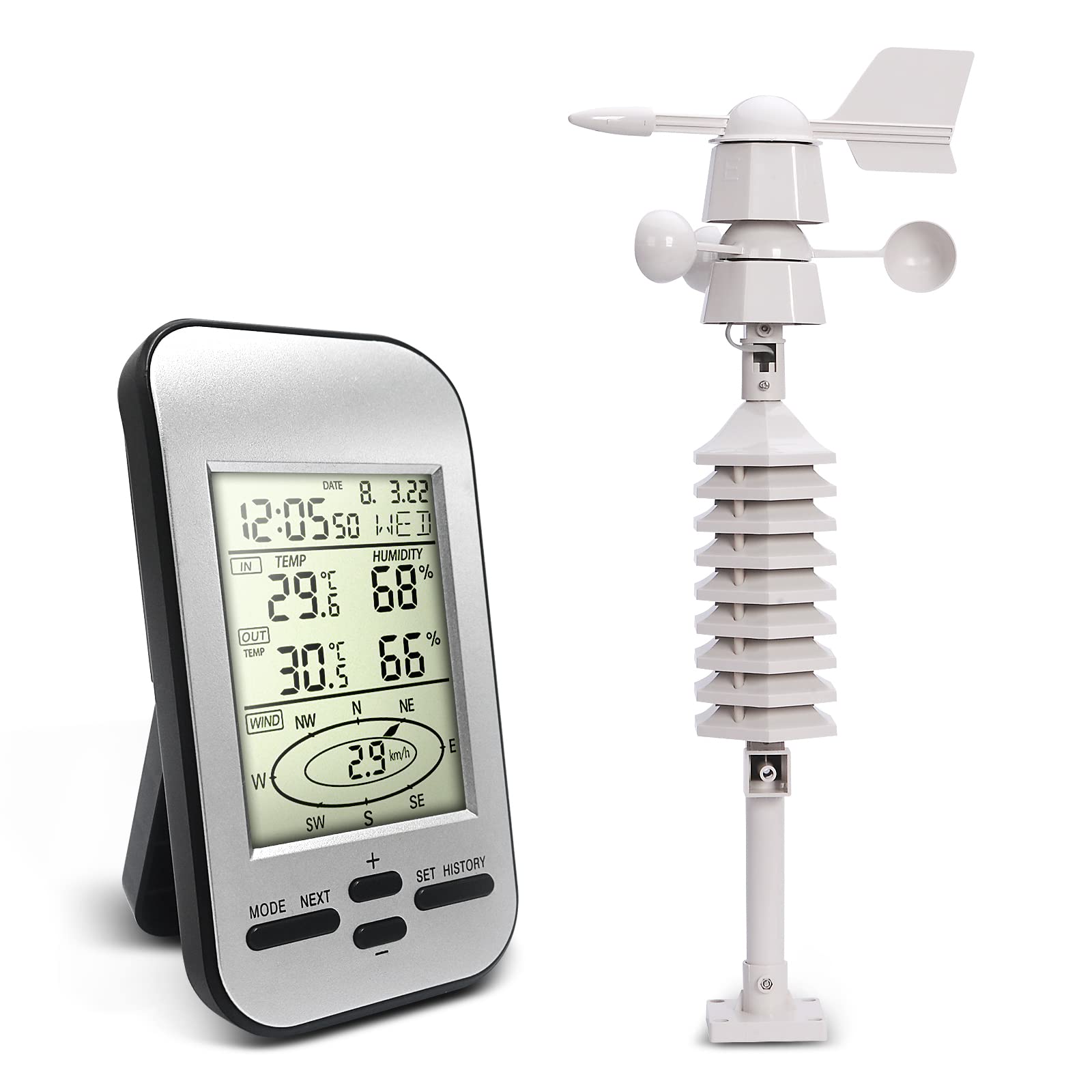 Buy Upgraded Weather Station, Weather Instrument with LCD Display Home ...