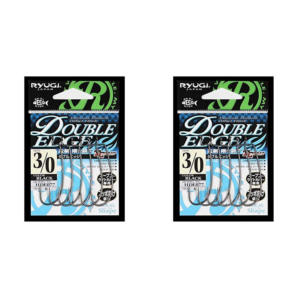 Amazon | リューギ(Ryugi) HDE077 ダブルエッジ #5/0 (× 2) | リューギ(RYUGI) | フック・針