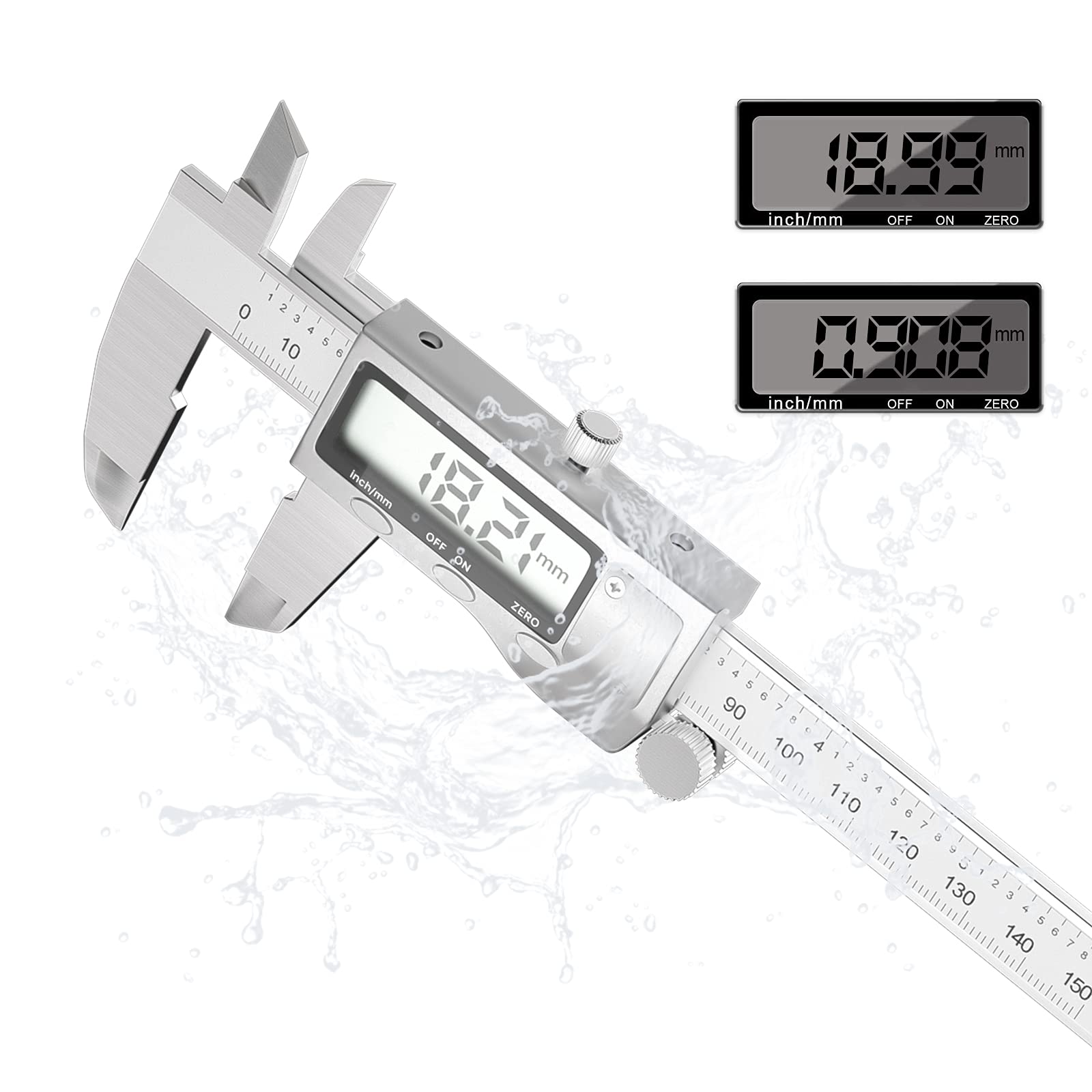 Digital Caliper Micrometer Vernier Calipers 6 Inch 150 Mm Stainless ...