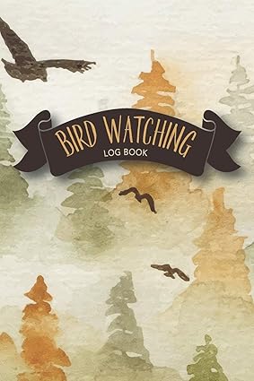 Bird Watching Log Book: Water Color Birds Trees - Large Print Birders Prompt Journal Notebook To ...