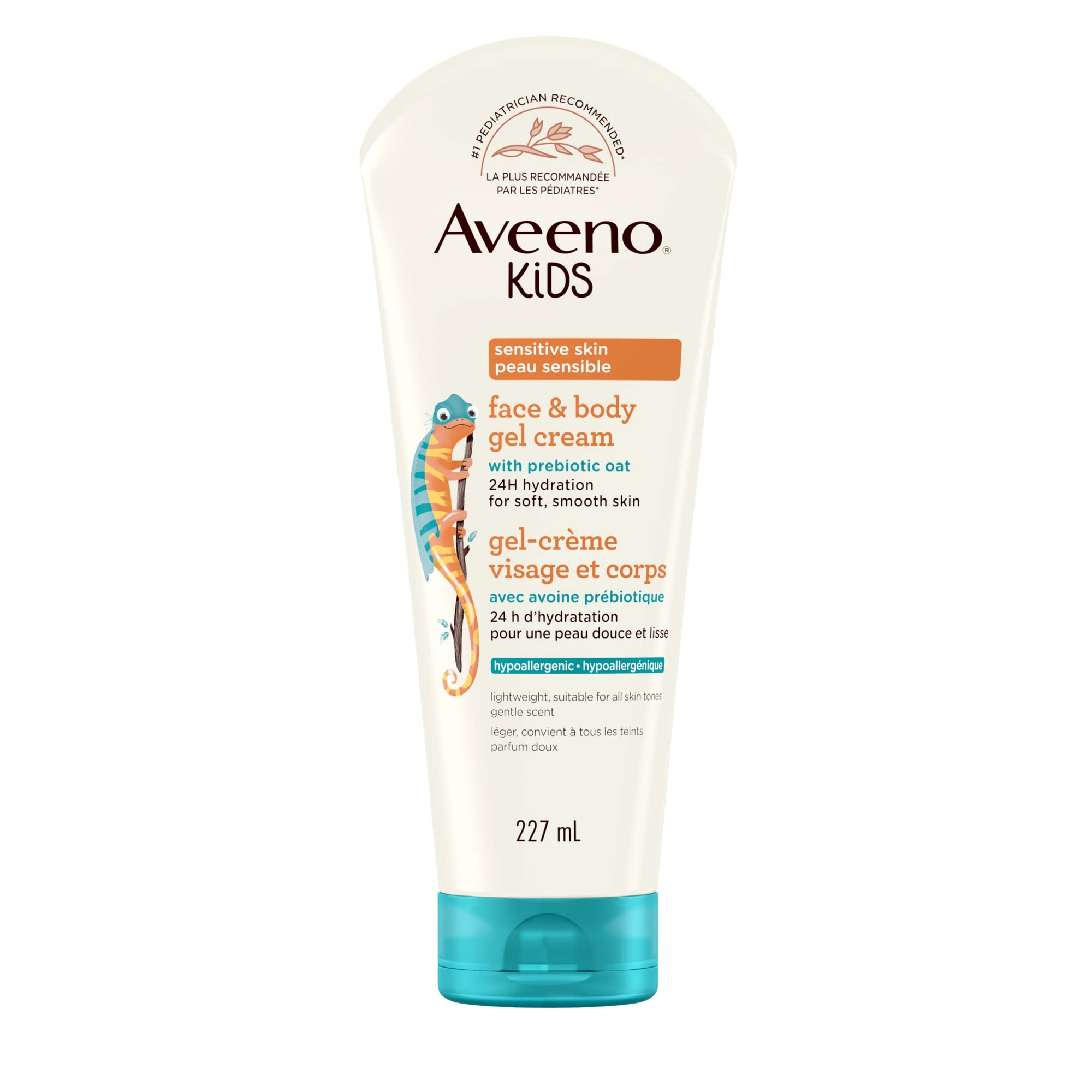 Aveeno Kids Face & Body Gel Cream, Prebiotic Oat Moisturizer ...