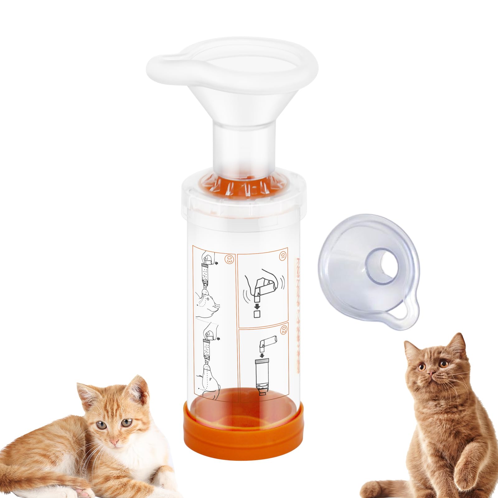 Amazon.com : PAWFECTJEE Cat Inhaler Spacer with 2 Silicone Masks ...