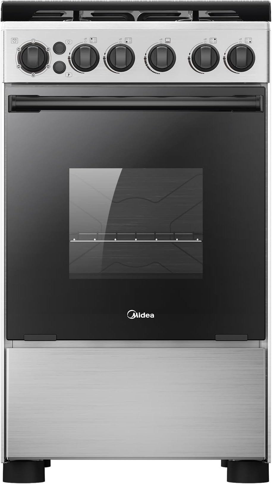 Midea 50x55Cm Freestanding Cooker, Full Gas Cooking Range With 4 ...