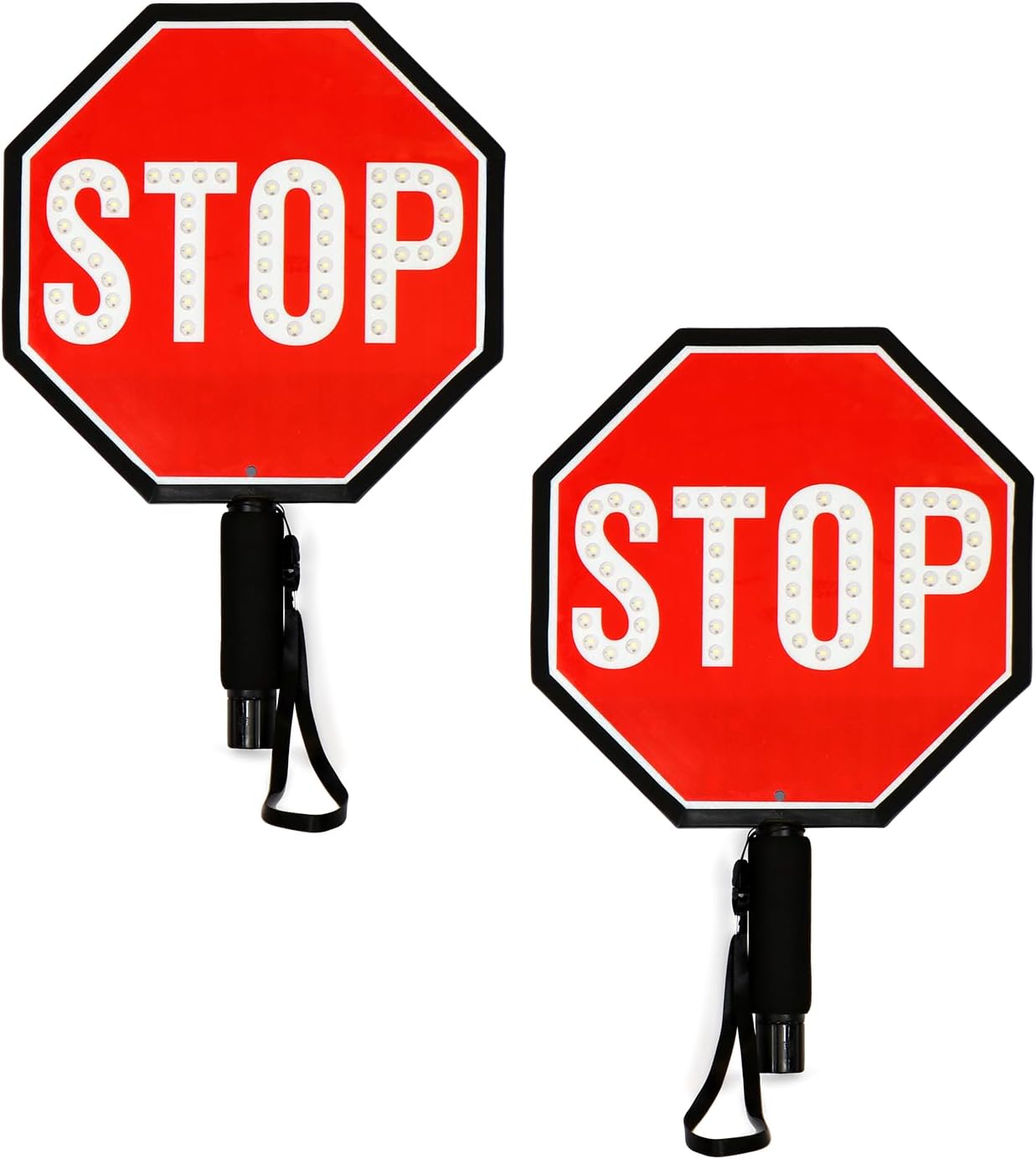Amazon.com: SmartSign LED STOP Paddle - Reflective Hand Held Stop Sign ...