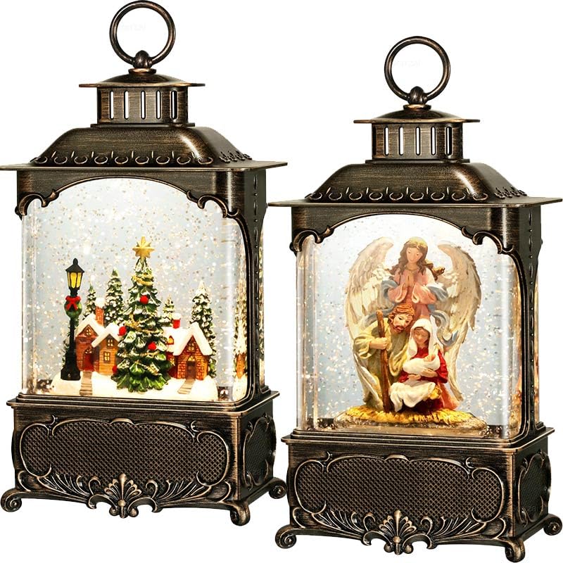 Amazon.com: Xx Square Snow Globe (Forest)+Xx Square Snow Globe ...