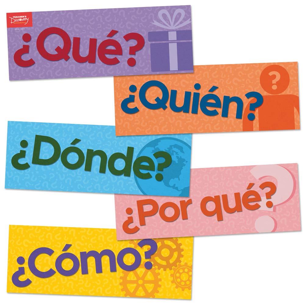 Amazon.com : Teacher's Discovery Question Words Spanish Signs - Set of ...