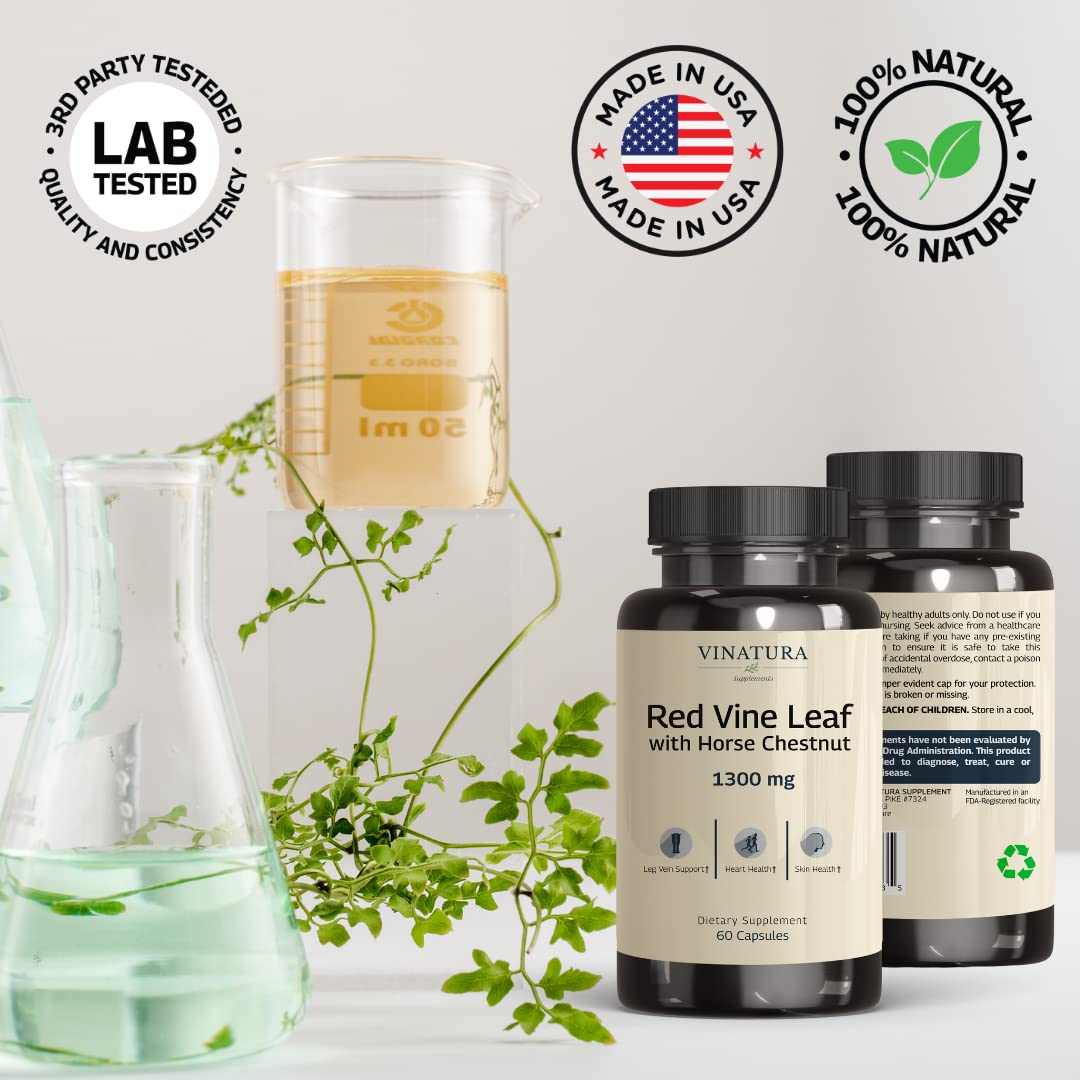 Snapklik.com : VINATURA Red Vine Leaf Extract - Horse Chestnut, 1300mg ...