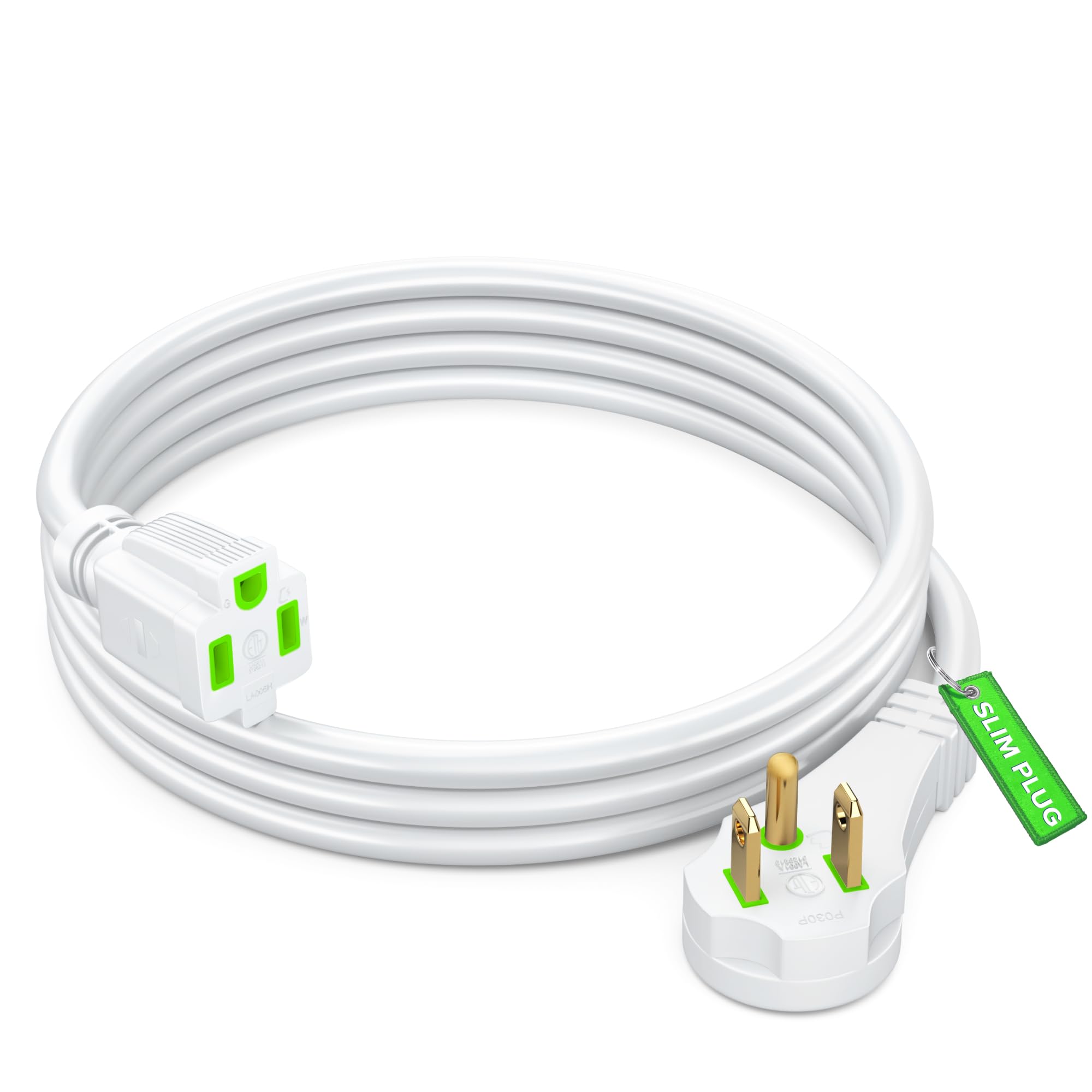 Amazon.com: Maximm Flat Plug Extension Cord 4 ft with Slim Space-Saving ...