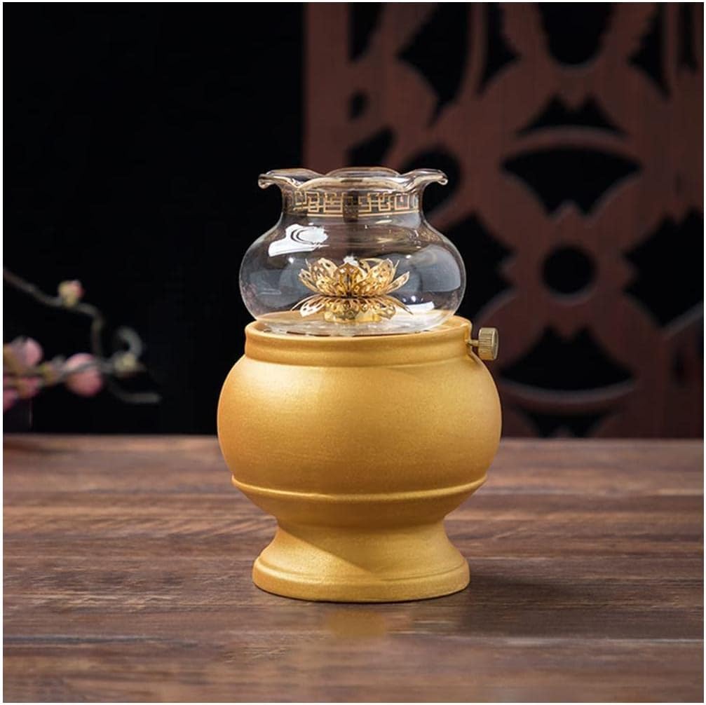Amazon.com: SYALEO Oil Lamp Lantern Glass Kerosene Lamp with Wick Alloy ...