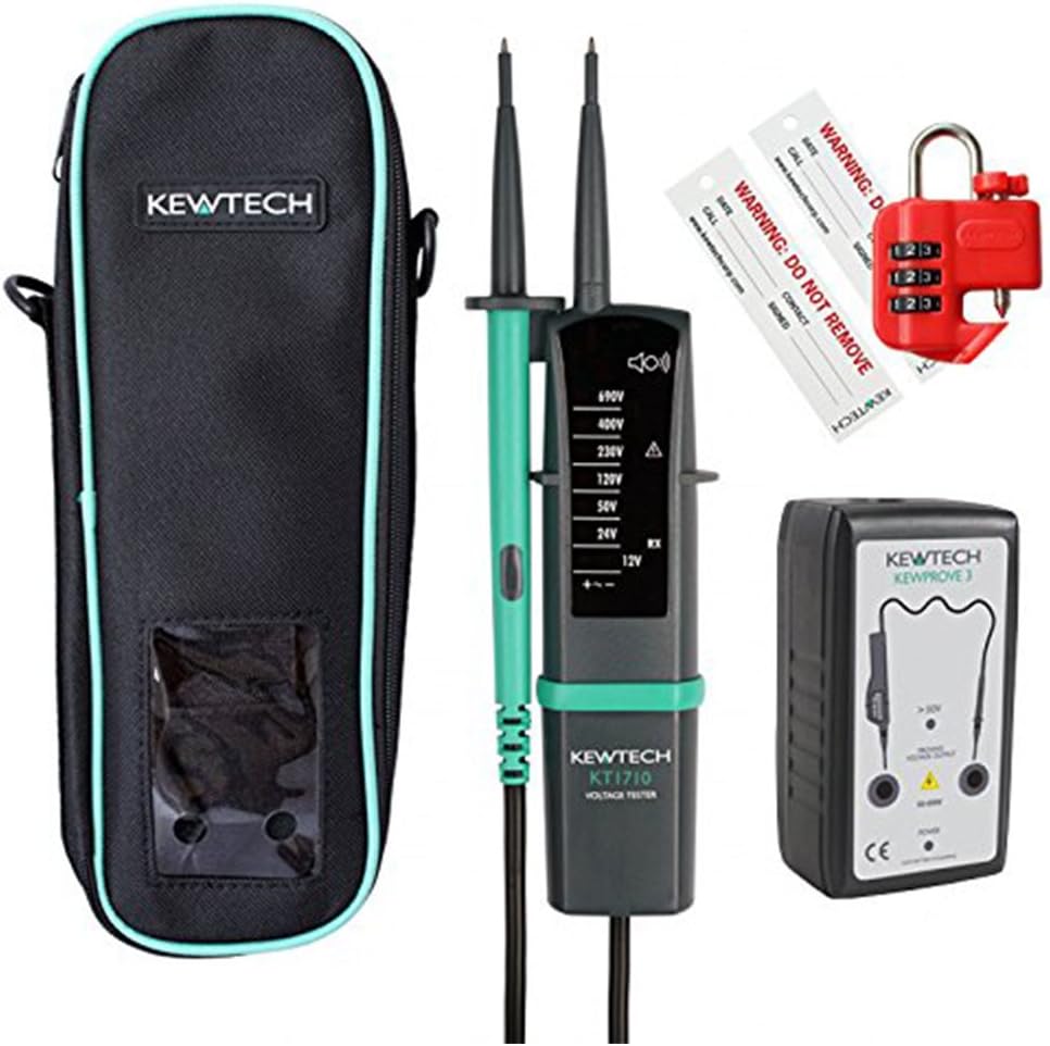 Kewtech KEWISO1 Isolation Kit with KT1710 Voltage Tester, Kewprove 3 ...