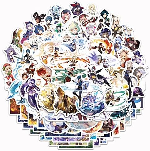 TaiCy Genshin Impact Stickers, Waterproof Sun-Proof Anime Game Sticker ...