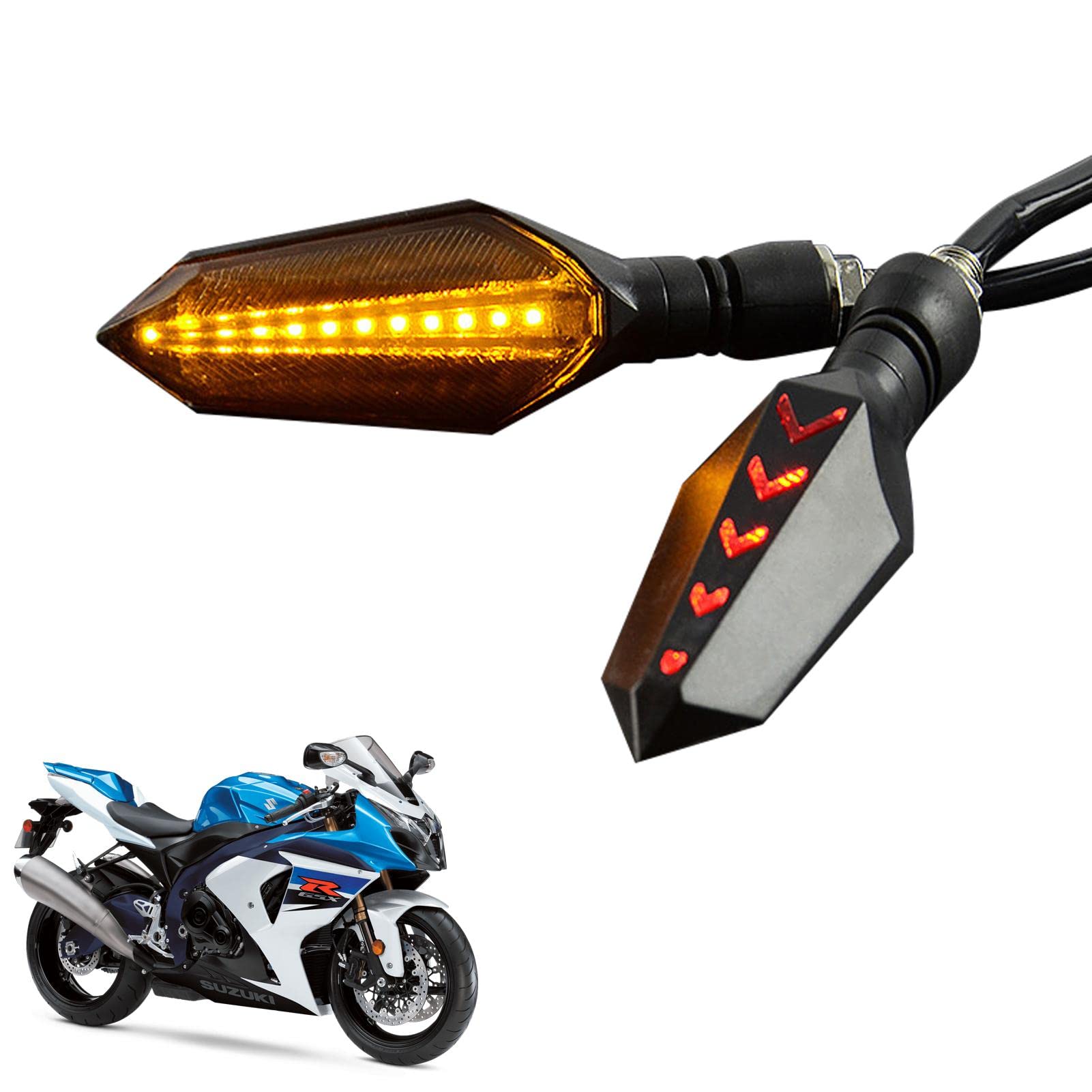 Quality Motorcycle Turn Signals Sequential Indicators Sweeping LED