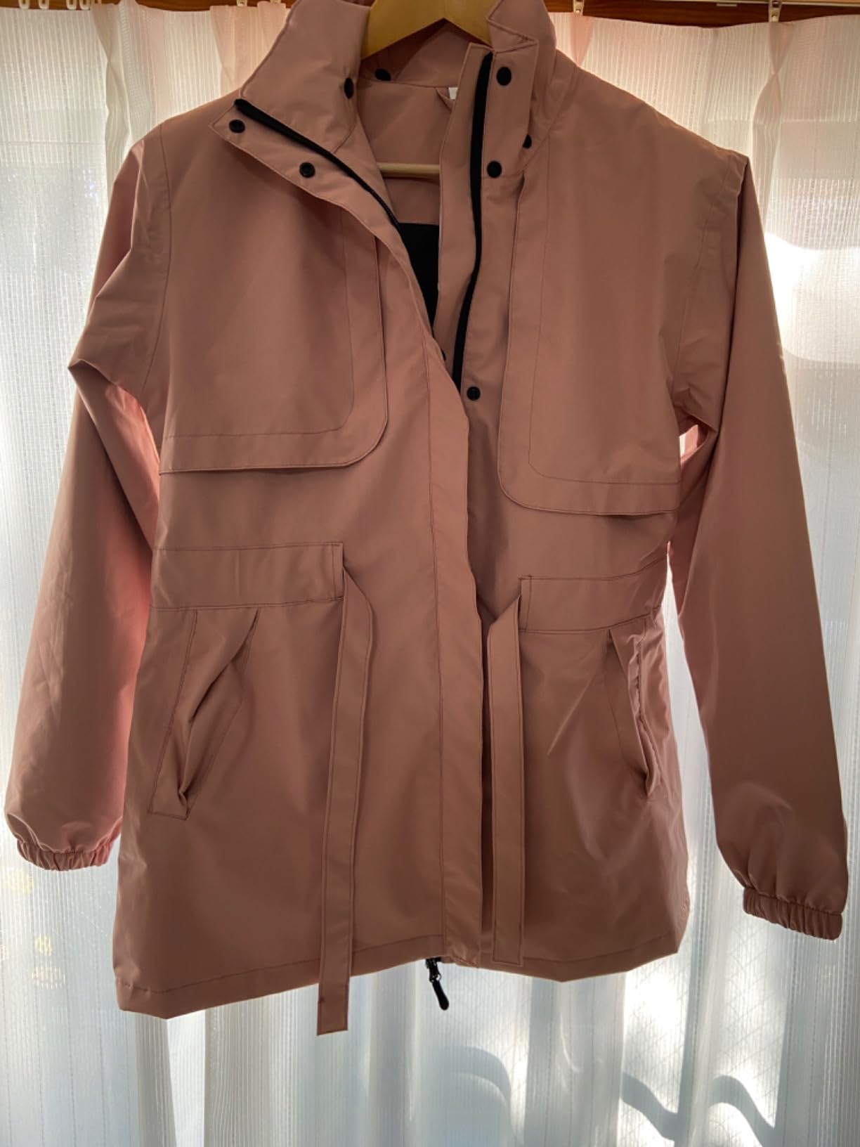 Amazon | [TopKylin] レインウェア レディース レインコート 女性 上下セット 防寒 防水ウェア 雨具 カッパ 雨合羽 ウインドブレーカー ストレッチ素材 透湿 軽量 防風 ...