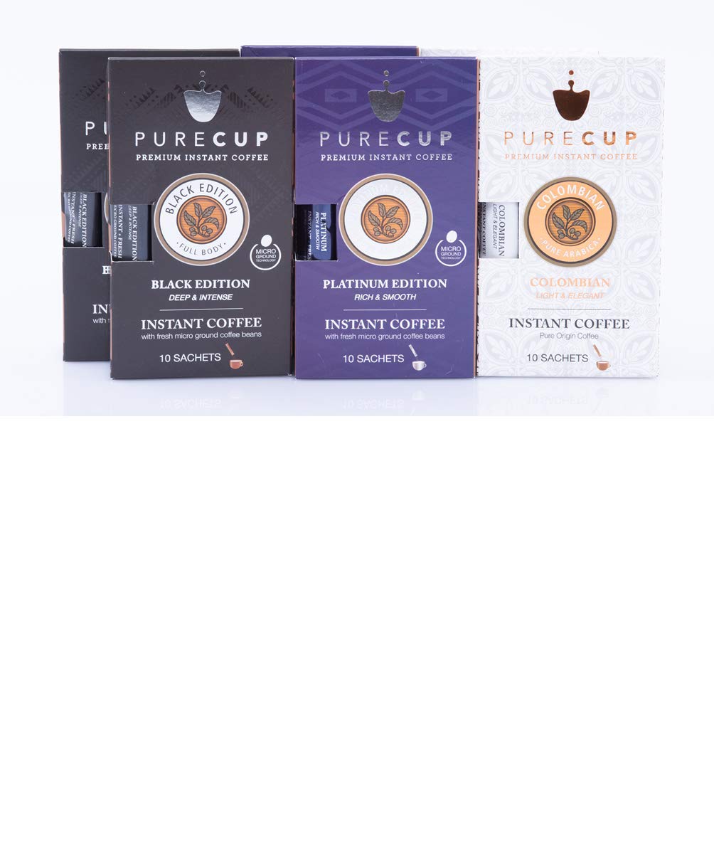 Buy PURECUP GOURMET INSTANT COFFEE VARIETY PACK⎮Single Serve Sachets ...