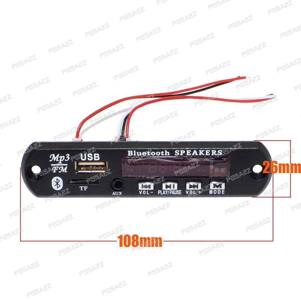 Pgsa2z Bluetooth Fm Usb Aux Card Mp3 Stereo Audio Player | Desertcart ...