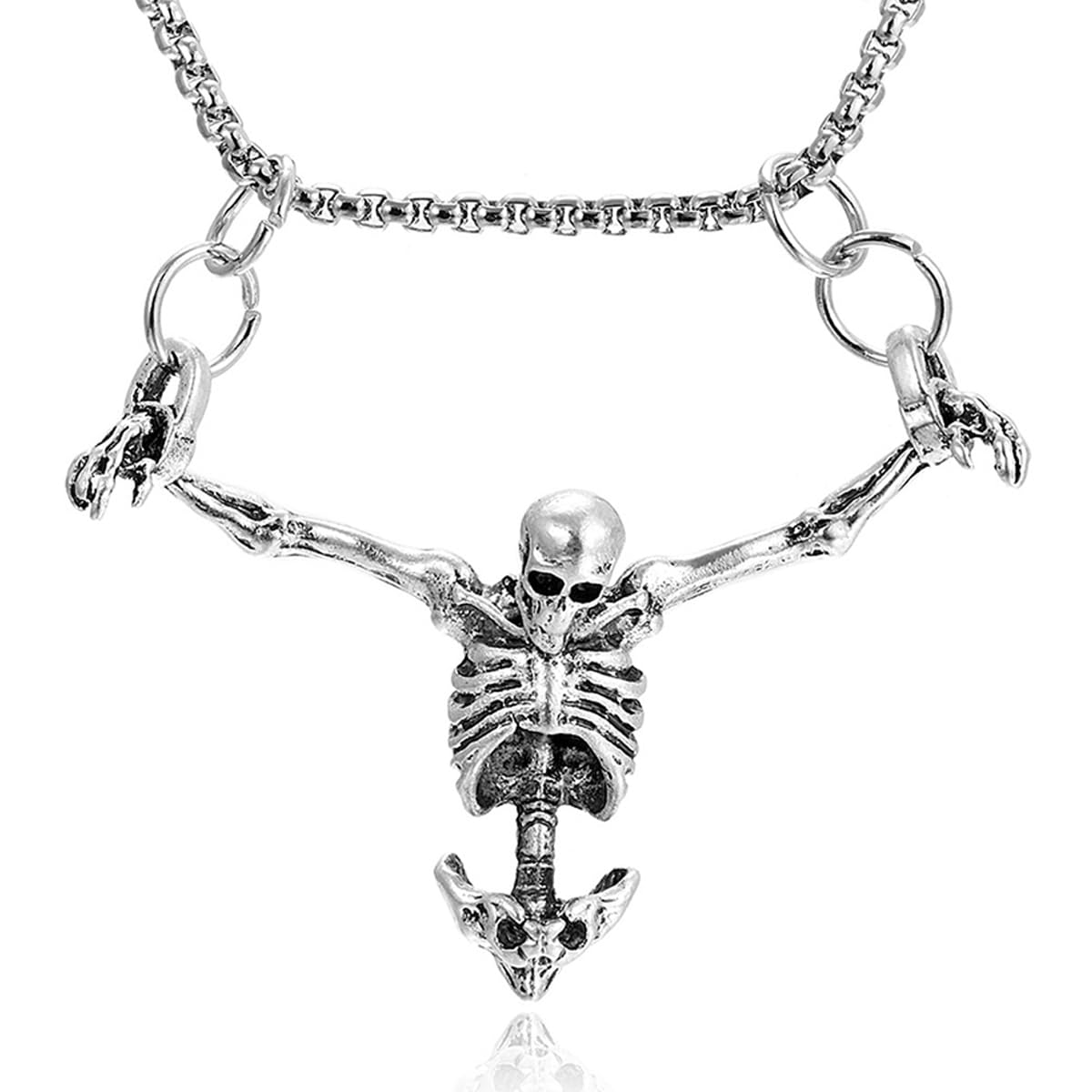 Skull Skeleton Necklace Gothic Jewelry for Men and Women, Gothic ...