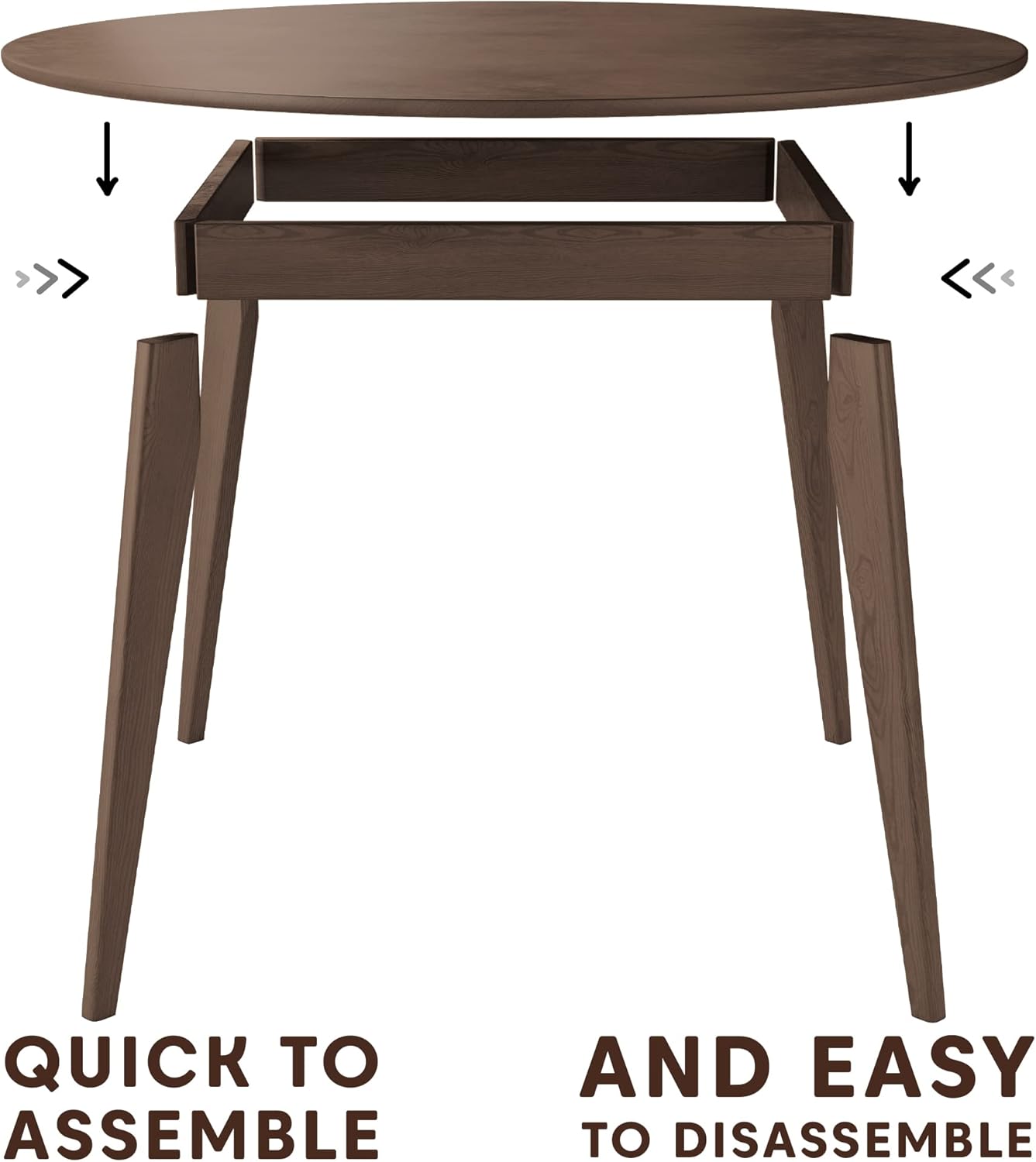 Buy DAIVA CASA Orion 45 inch Round Wooden Dining Table Birch Circle ...