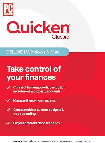 Amazon.com: Quicken Classic Deluxe, Personal Finance Software - Take ...