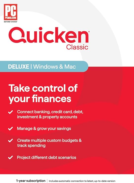 Amazon.com: Quicken Classic Deluxe, Personal Finance Software - Take ...