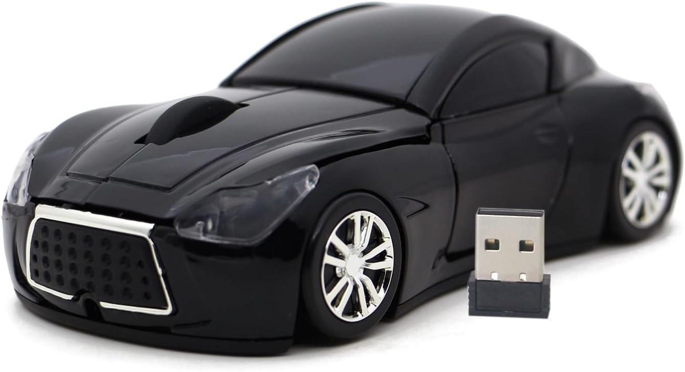 Amazon.com: Computer Wireless Mouse Car Shape Optical Mice USB 2.4Ghz ...