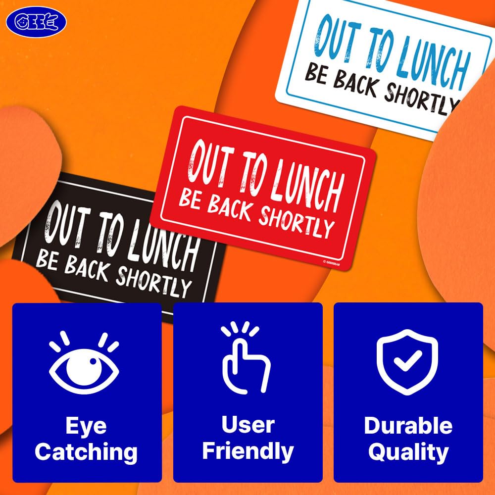 Cute Out To Lunch Signs What Time Is Lunch One Color" Sticker For