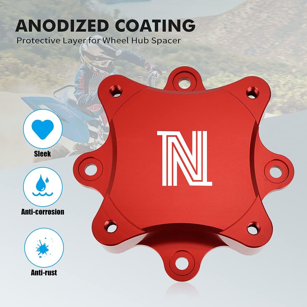 NICECNC Espaciadores de cubo de rueda trasera rojos, 2 unidades ...