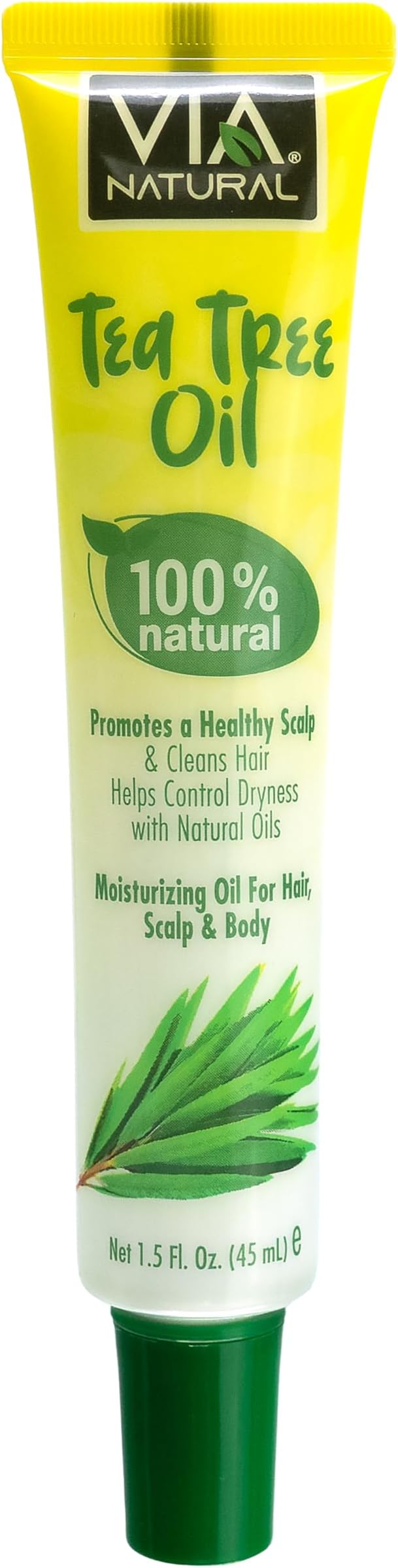 Amazon.com: Via Natural 100% Natural Tea Tree Oil 1.5 Fl Oz (Pack of 1 ...