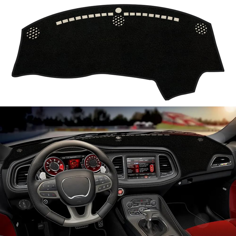 Amazon.com: XYHGM Custom Dash Cover Fit for Dodge Challenger 2015-2023 ...